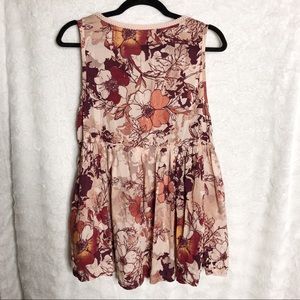 Melrose and Market | Tops | Floral Peasant Tank Top With Crochet Size M ...